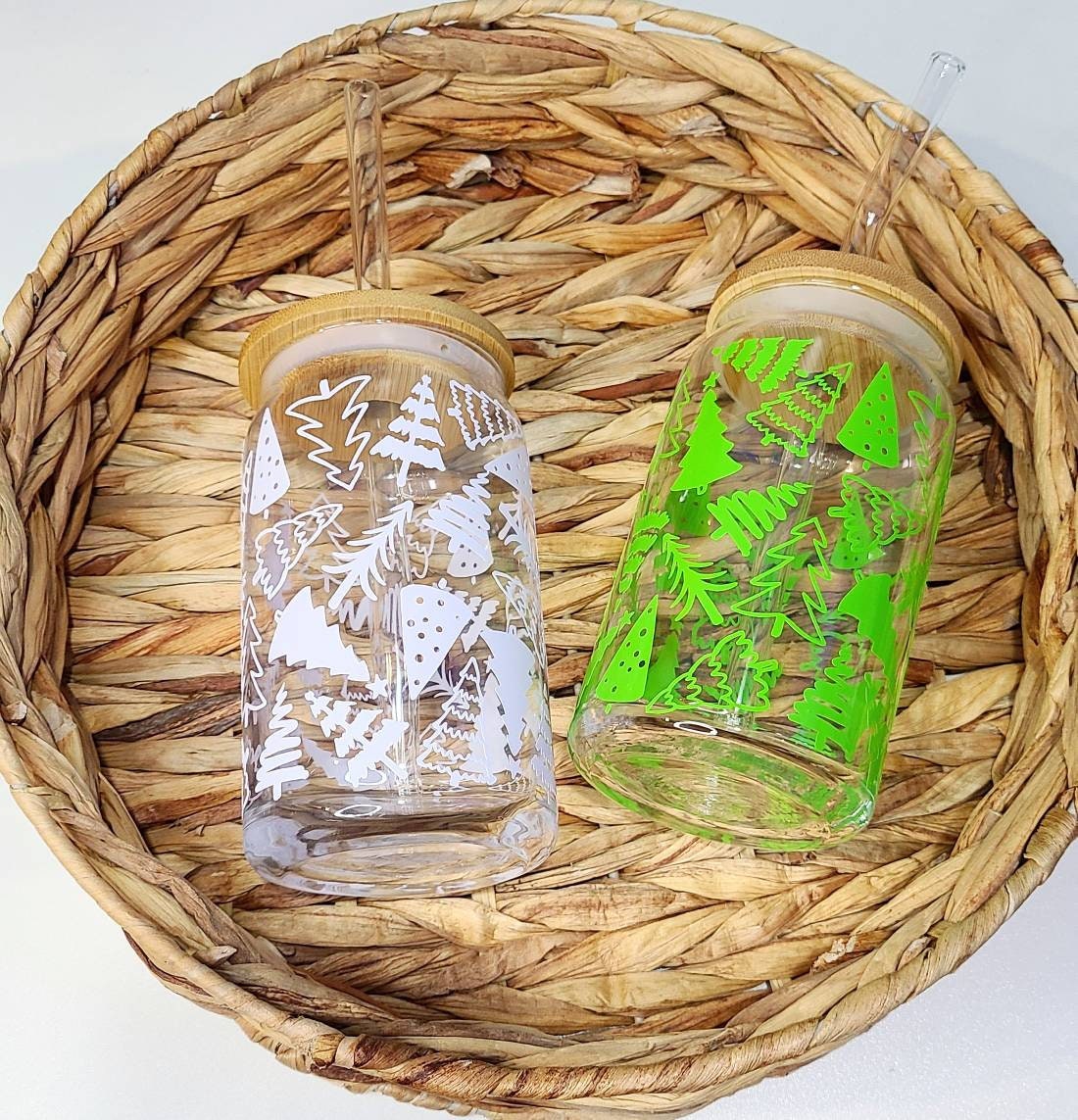 Christmas Tree Beer Can Glass Christmas Tree Coffee Glass - Etsy