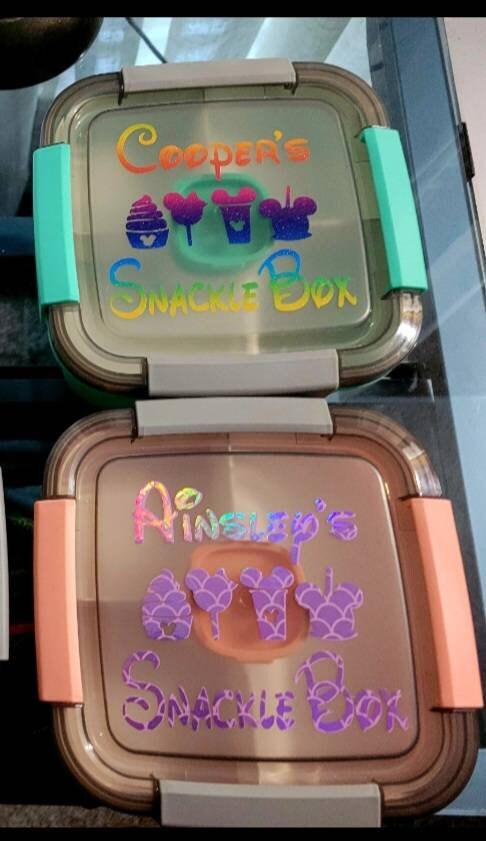 Personalized Snackle Box Decal Mouse Inspired Snack Box - Etsy
