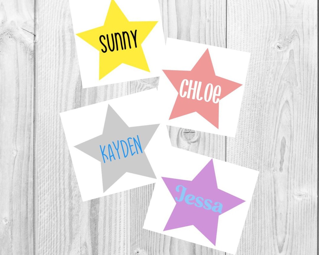 Personalized Star Decal With Name Star Decal Star Name Decal Star ...