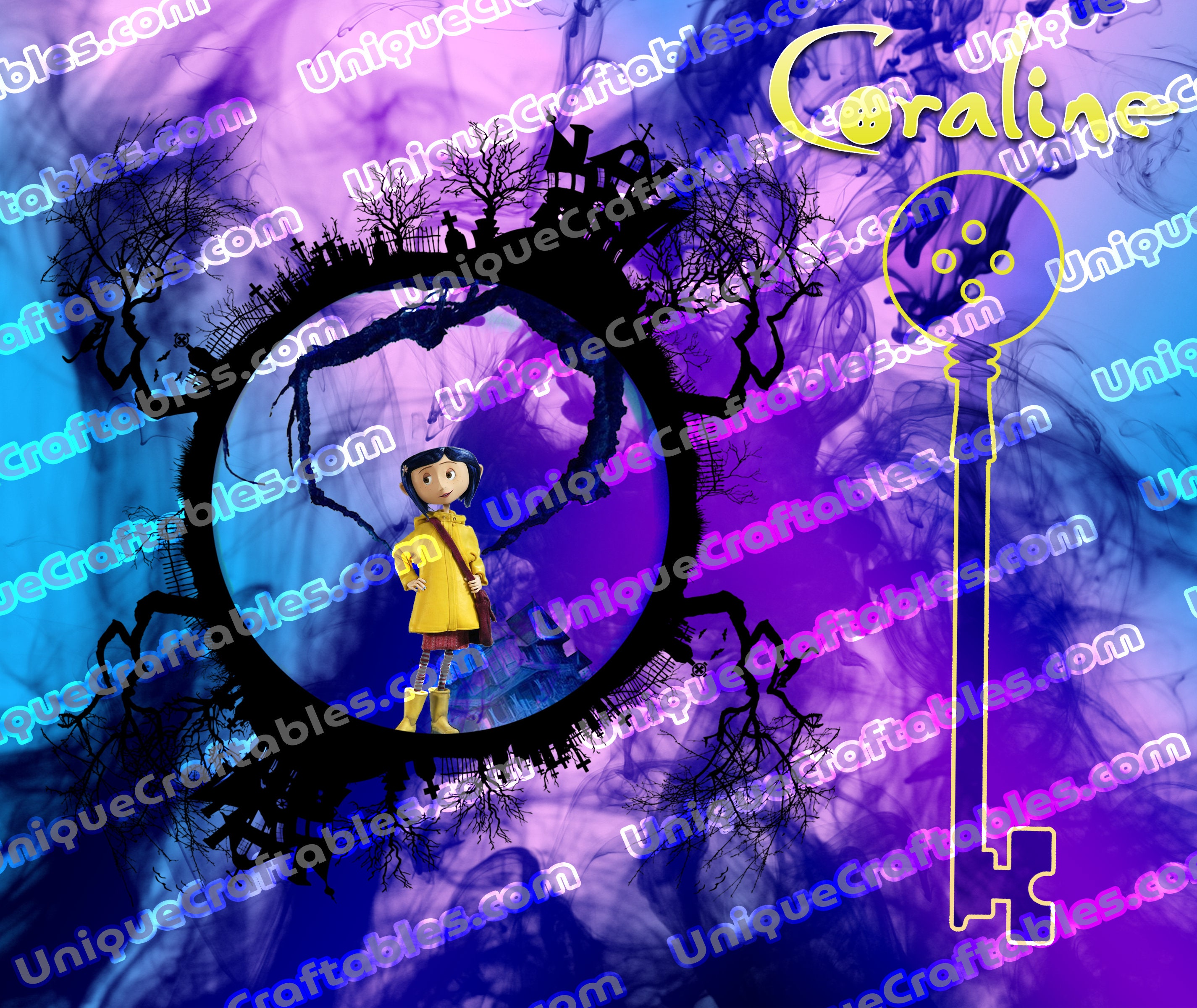 Coraline Button Key Sublimation PNG Graphics Designs Instant | Etsy Canada