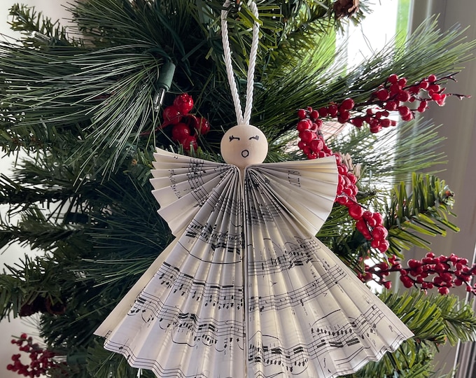 DIY Angel Ornament Kit: Sheet Music Christmas Craft, Set of 4 - Etsy