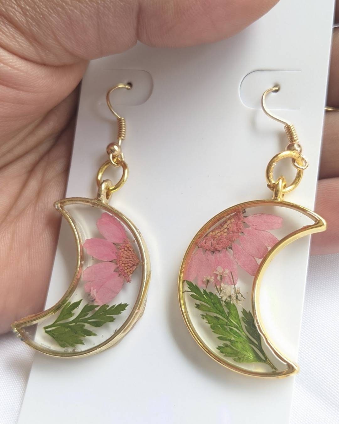 Handmade Flower Resin Earrings Gifts for Her Ladies - Etsy