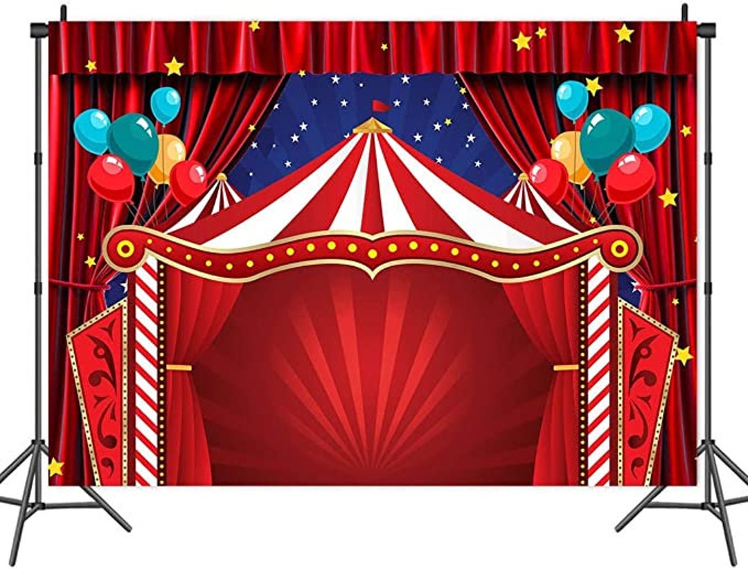 Under the Big Top Backdrop, Circus Backdrop, Under the Big Top Party ...