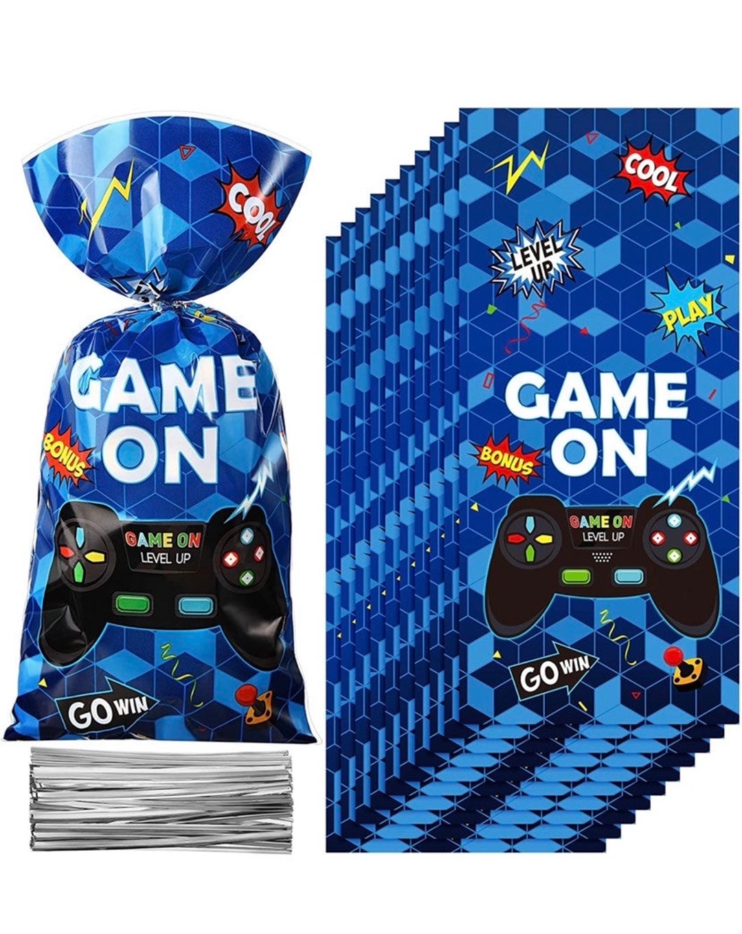 Video Game Treat Bags, Game Favor Bags, Game Birthday, Game Party ...