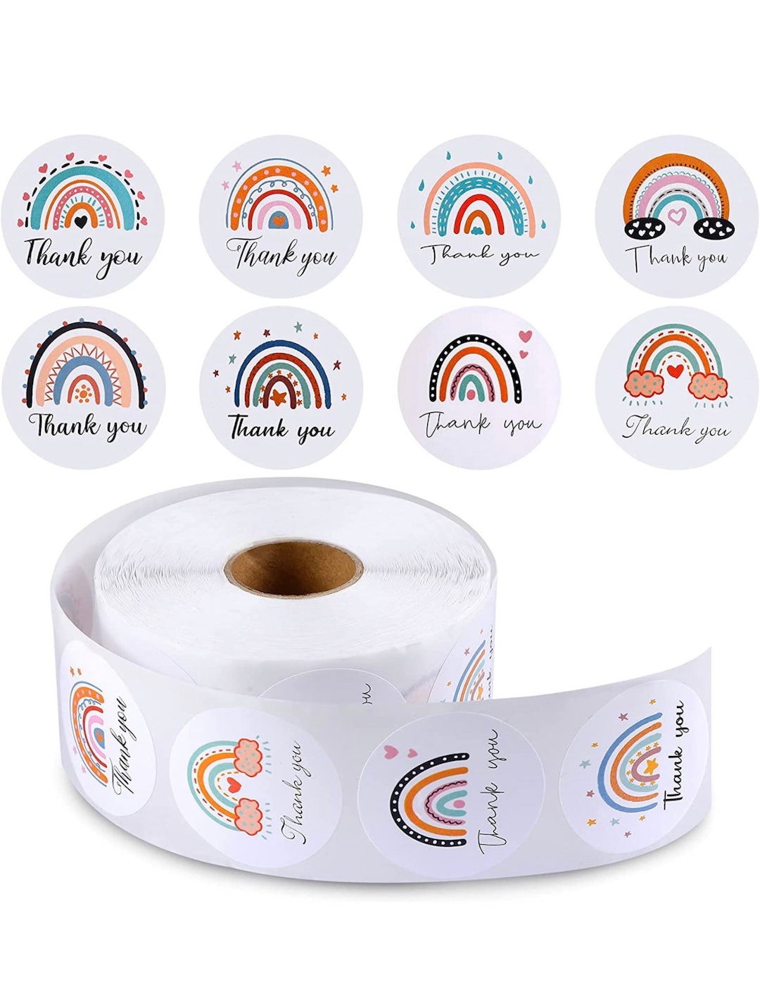 Boho Rainbow Stickers, Boho Rainbow Party, Boho Rainbow Birthday, Boho ...