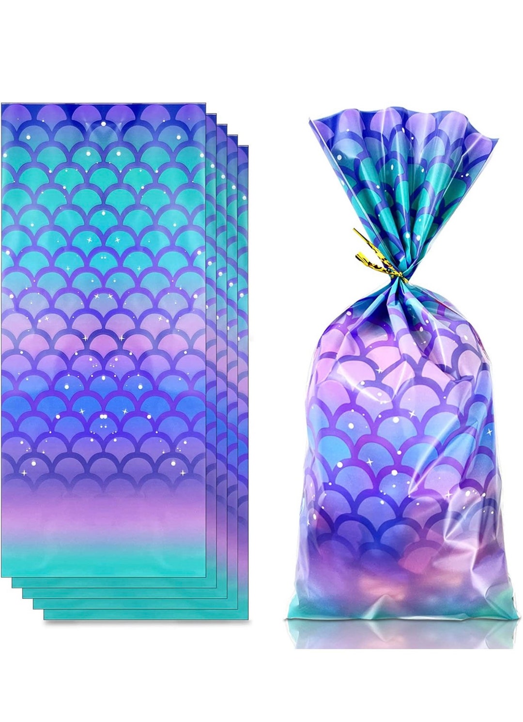 Mermaid Party Favors Bags, Mermaid Party Goodie Candy Bags, Mermaid ...