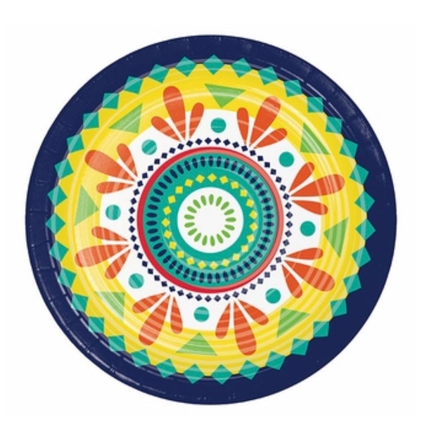 Fiesta Paper Plates - Etsy