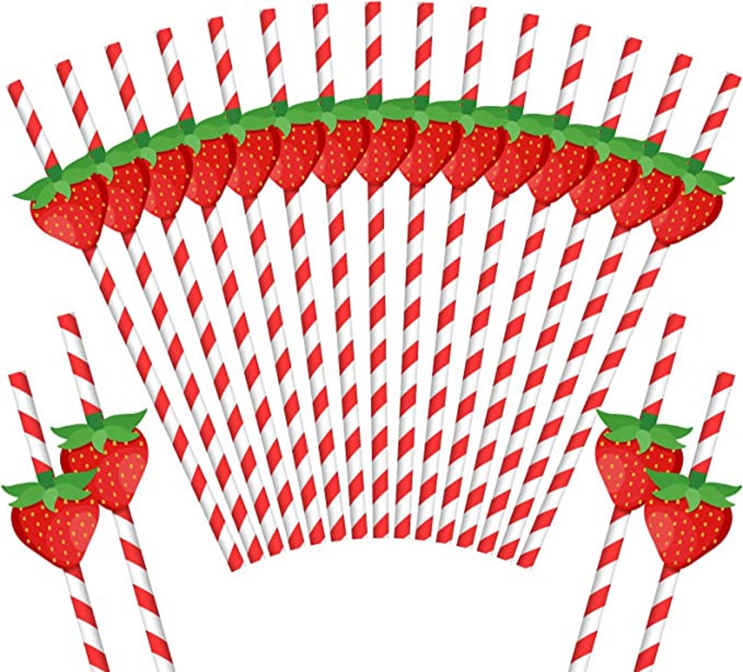 Strawberry Straws, Strawberry Shortcake, ONE Birthday, Strawberry Party ...