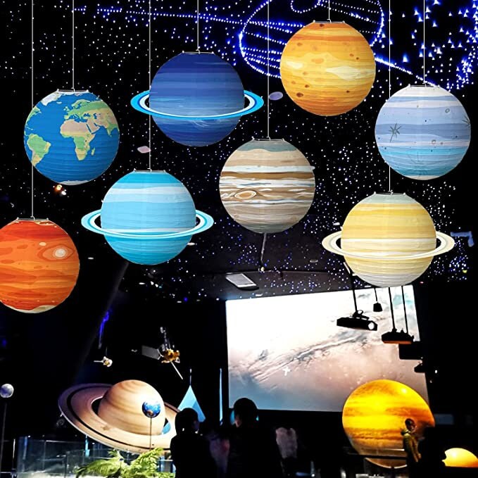 Galaxy Party Lanterns, Galaxy Birthday, Space Party, Planet Lantern ...