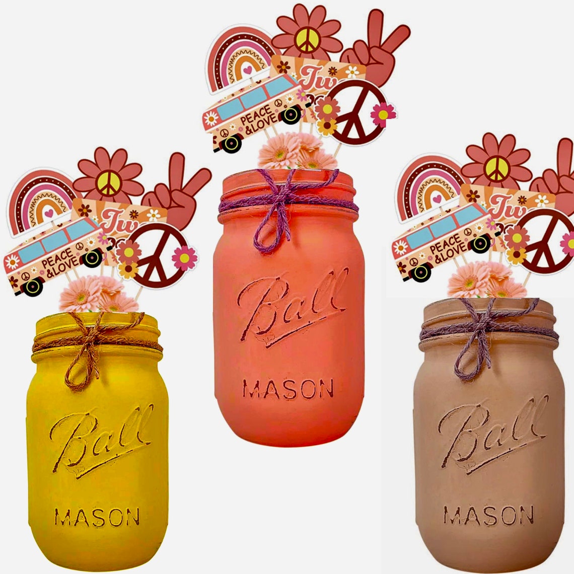 Groovy Centerpieces Groovy Party Decorations Groovy - Etsy