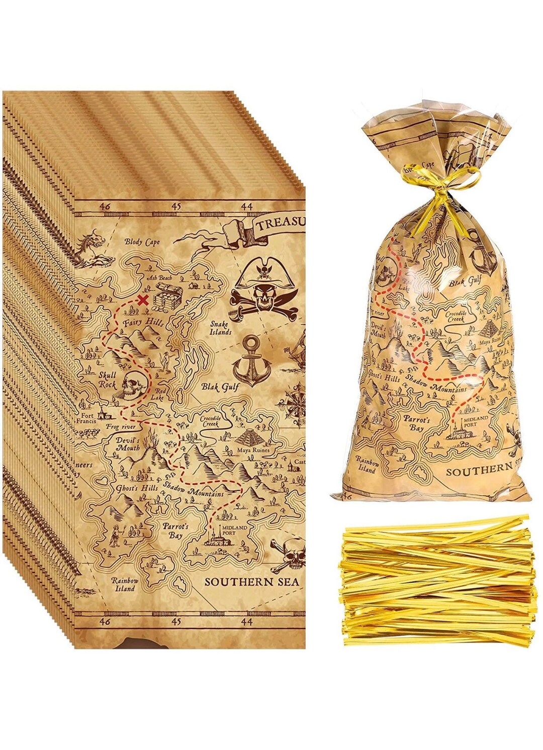 Pirate Treat Bags, Pirate Favorbags, Pirate Birthday, Pirate Party ...