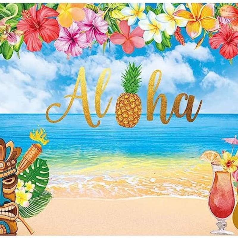 Hawaiian Backdrop - Etsy