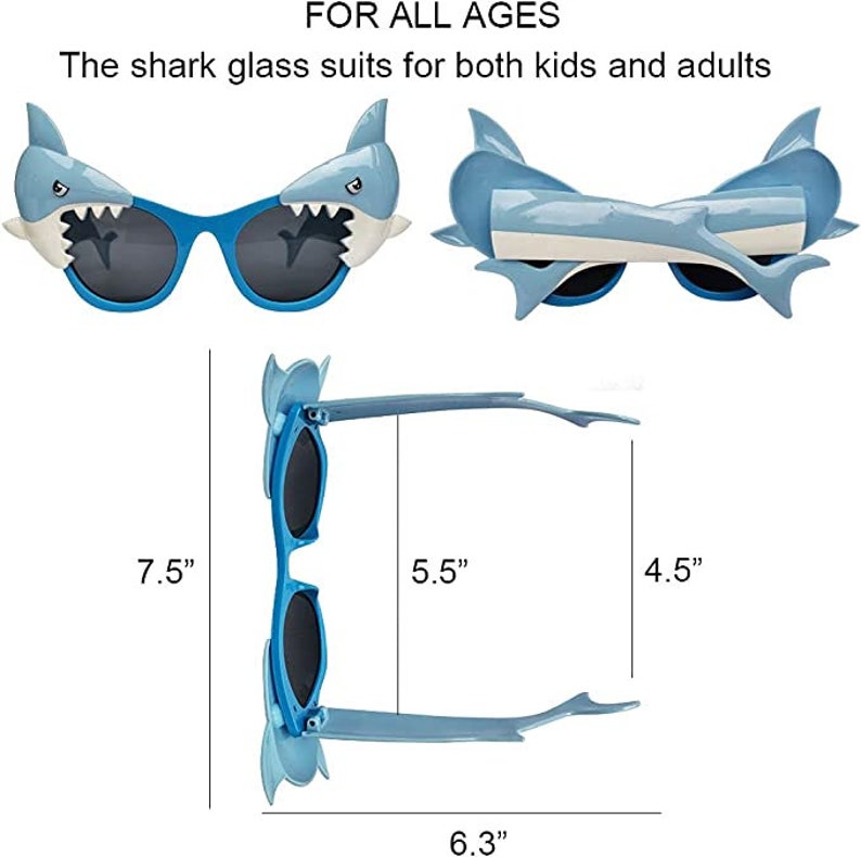 Shark Sunglasses, Shark Sunglasses, Shark Birthday, Shark Party Favors ...