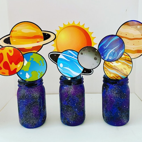 Galaxy Centerpieces Galaxy Birthday Space Party Planet - Etsy