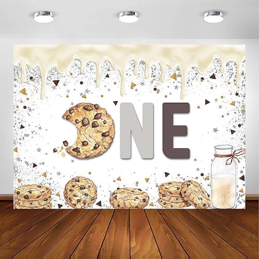Milk and Cookies Backdrop, Milk and Cookies Party, Cookies and Milk ...