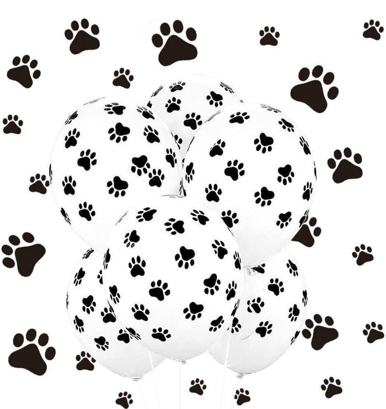 Paw Print Balloons, Dog Party, Birthday Party Balloons Paw Patrol Decor ...