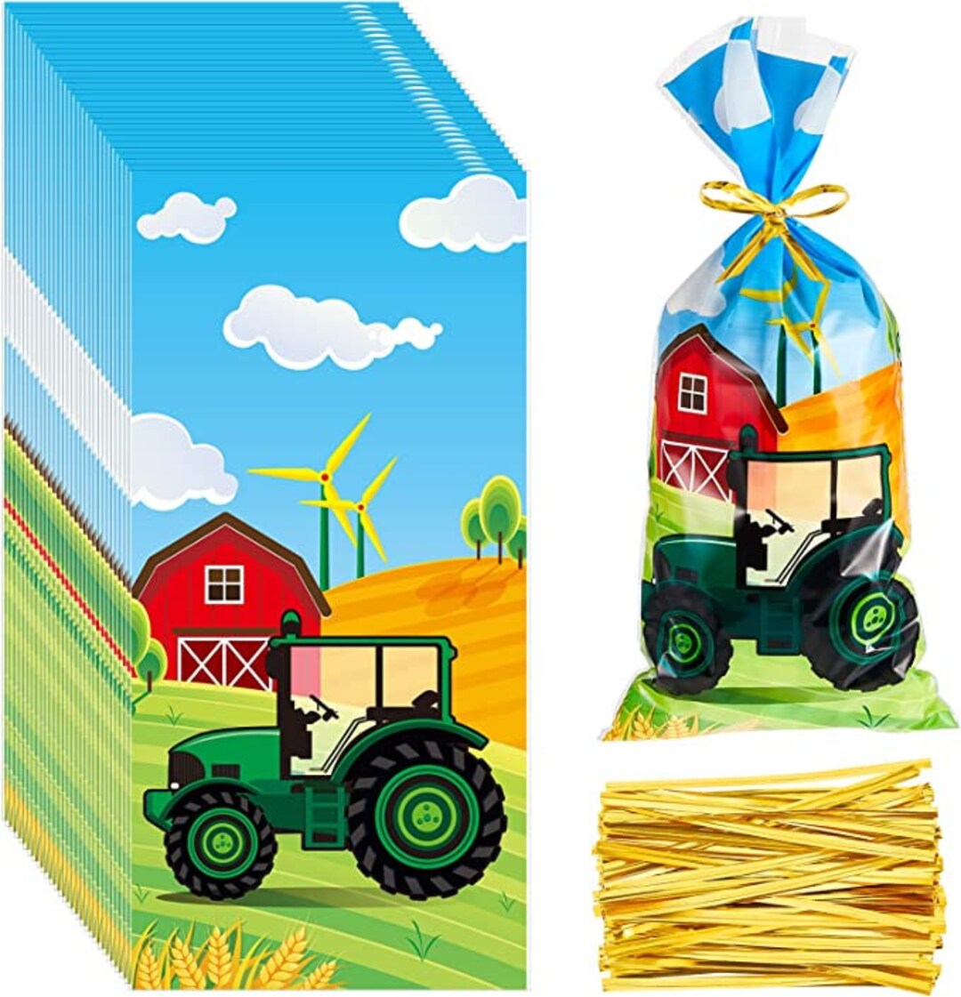 Tractor Treat Bags, Farm Theme Part, Tractor Theme Party, Tractor ...