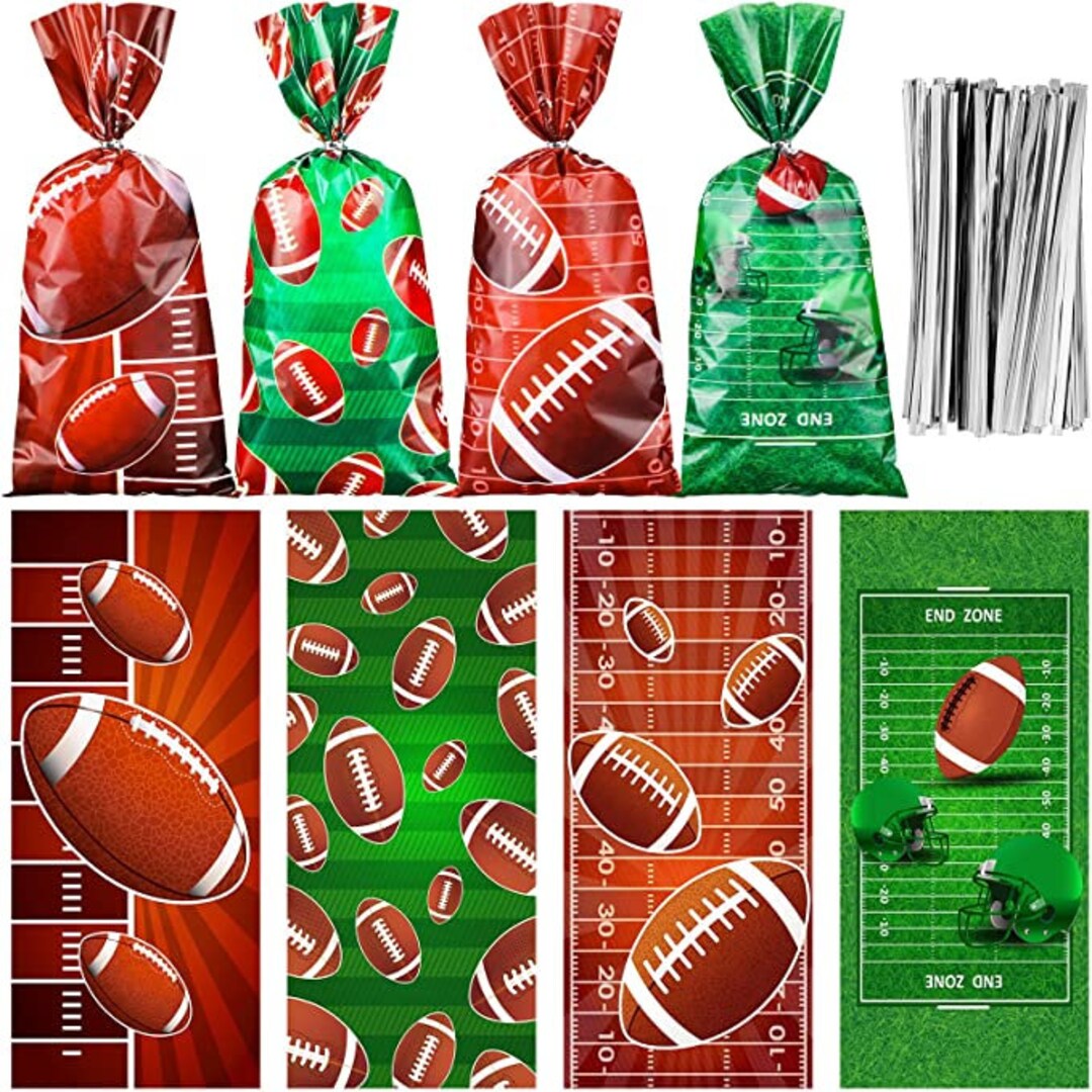 Football Treat Bags, 1st Down Birthday Treat Bags, 1st Down Party, 1st ...