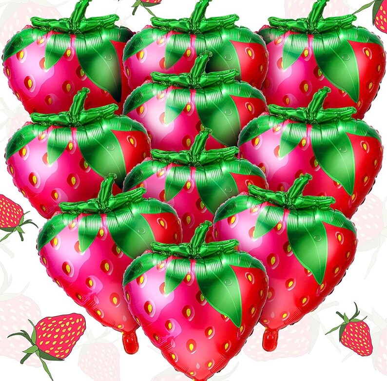 Strawberry Balloons Strawberry Shortcake ONE Birthday - Etsy