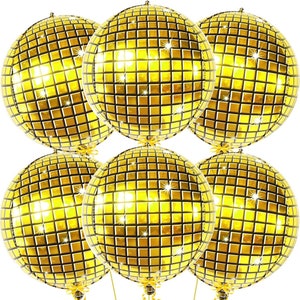 22” Disco Ball Foil Balloons, 1 Pcs Retro Bachelorette Party ...