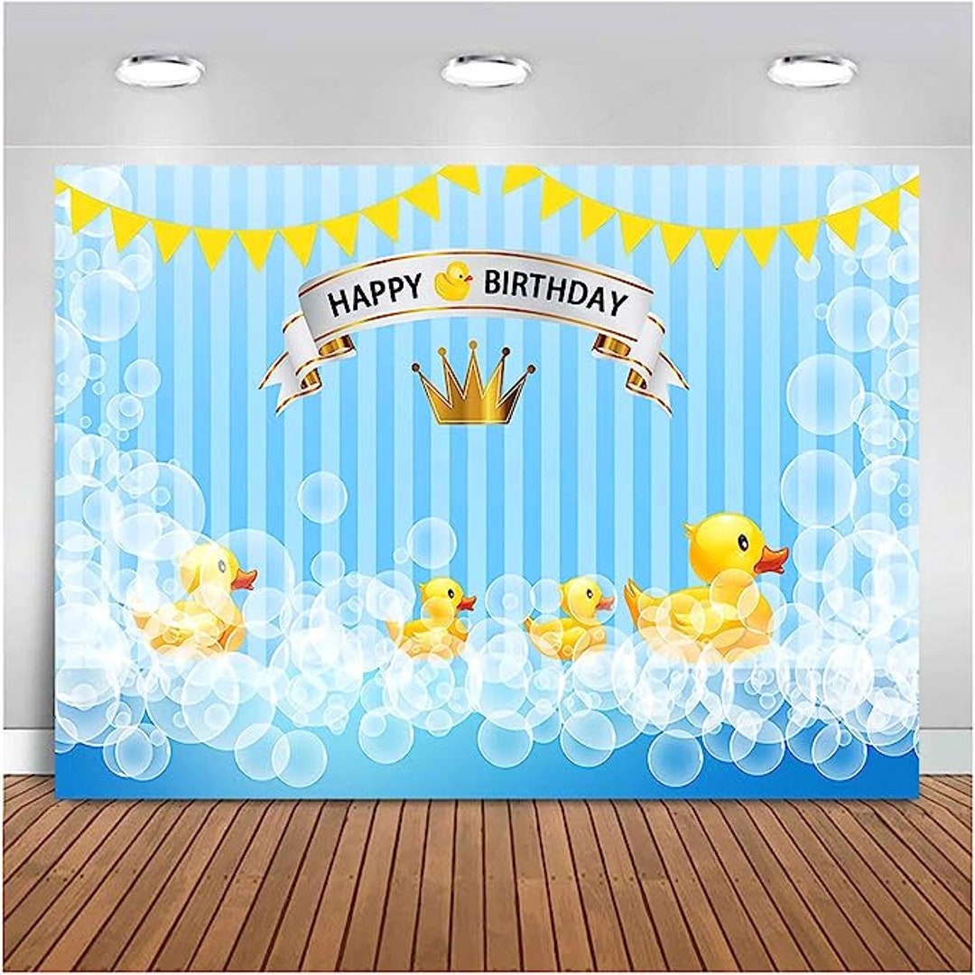 Rubber Duck Backdrop, Rubber Duck Party, Yellow Duck Backdrop, Rubber ...