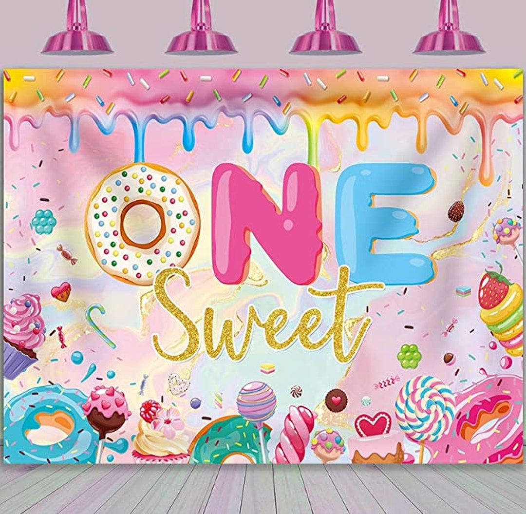 Sweet One Backdrop, Donut Sweet One Backdrop, Donut Backdrop, Sweet One ...