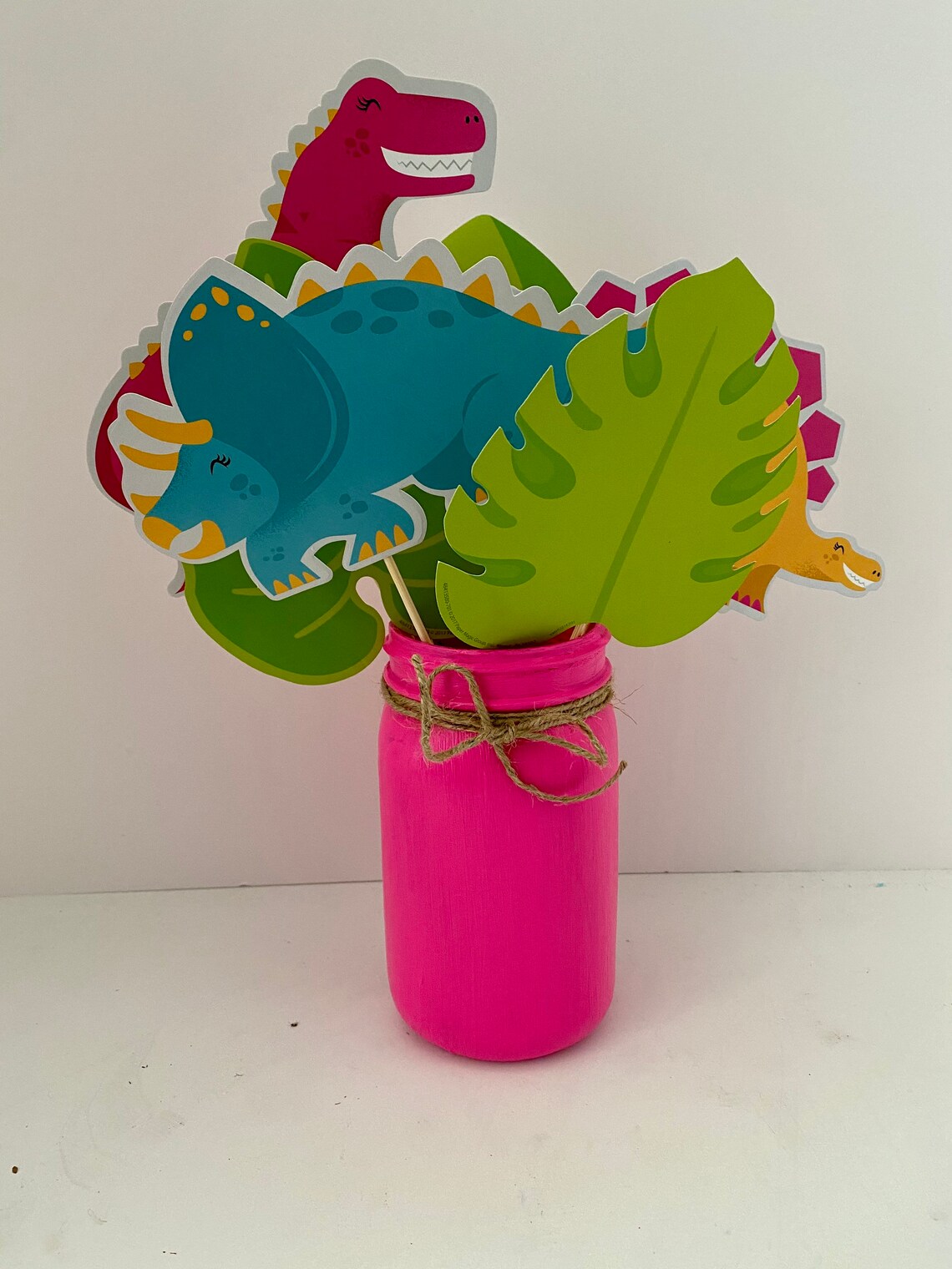 Girl Dino Centerpiece Girl Dinosaur Party Decorations Pink - Etsy