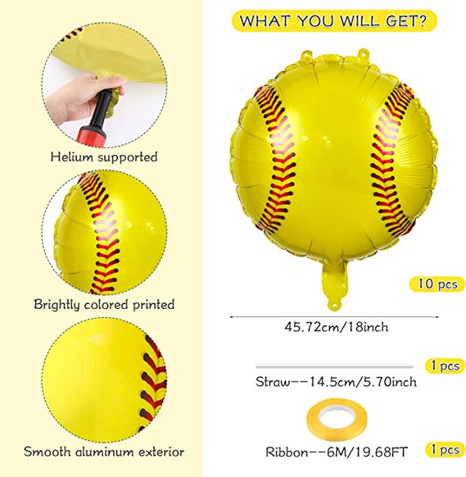 Softball Balloons, Softball Party Favors Softball Gift Treat Bags ...