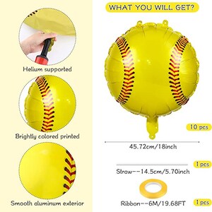 Softball Balloons, Softball Party Favors Softball Gift Treat Bags ...