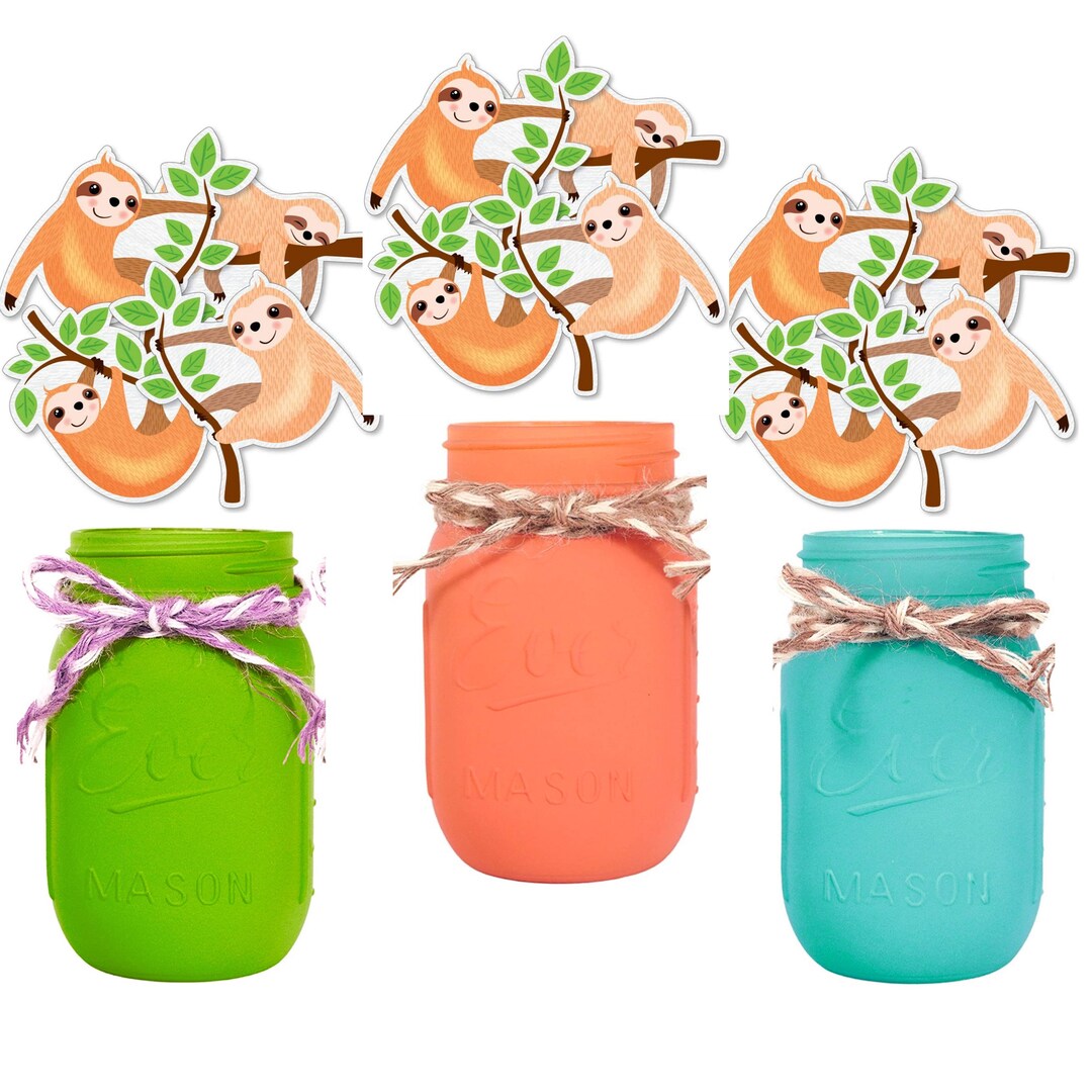 Sloth Centerpiece, Sloth Party Favors, Sloth Party, Sloth Baby Shower ...