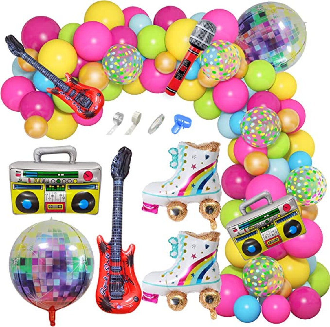 Roller Skates Balloon Garland, Roller Skates Party, Roller Skates ...