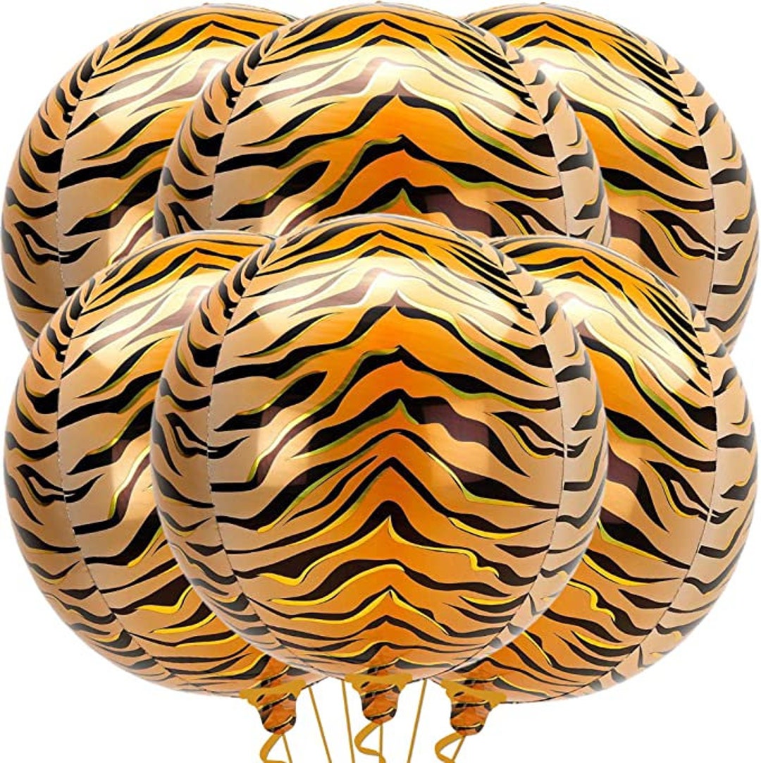 Tiger Balloon, Tiger Mylar Balloon, Safari Baby Shower, Wild One ...