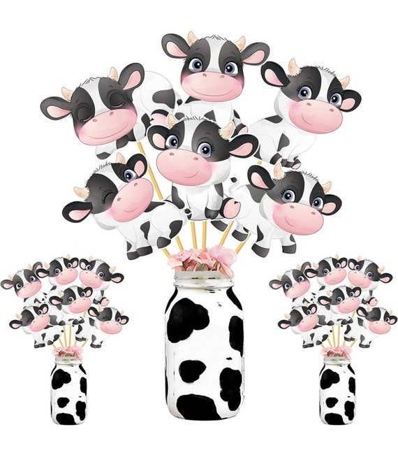 Cow Centerpieces, Cow Party Decorations, Cow birthday, Cow Birthday ...