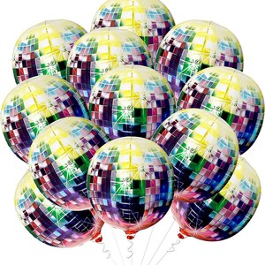 22” Disco Ball Foil Balloons, 1 Pcs Retro Bachelorette Party ...