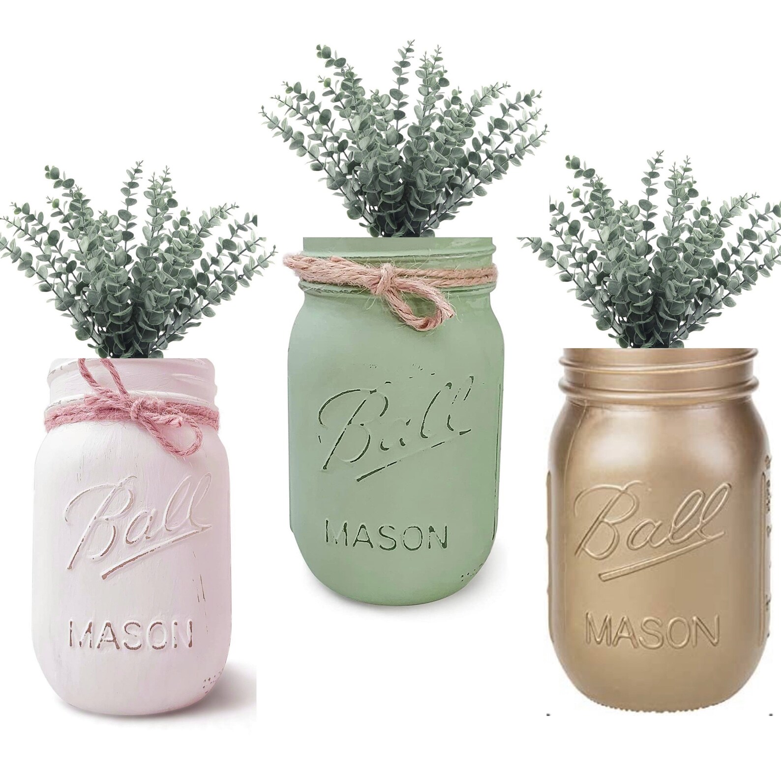 Eucalyptus Centerpiece Eucalyptus Mason Jars Sage Party - Etsy