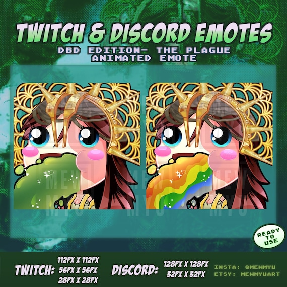 ANIMATED Plague/ Adiris / DBD / Rainbow Puke/ Toxic / Chibi - Etsy