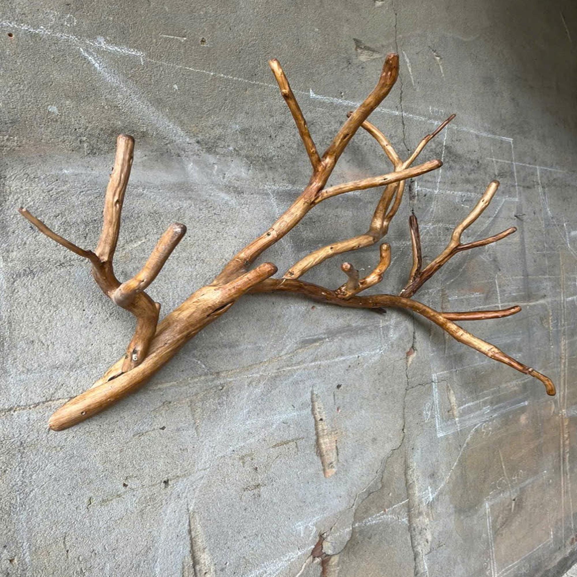 Tree Branch Coat Rack Wall Mount Natural Wood Hanging Clothes Rack ...