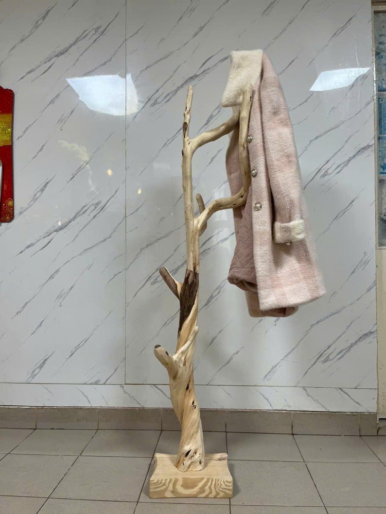 Free Standing Coat Rack Tree Branch Coat Hooks Natural Clothing Rack ...