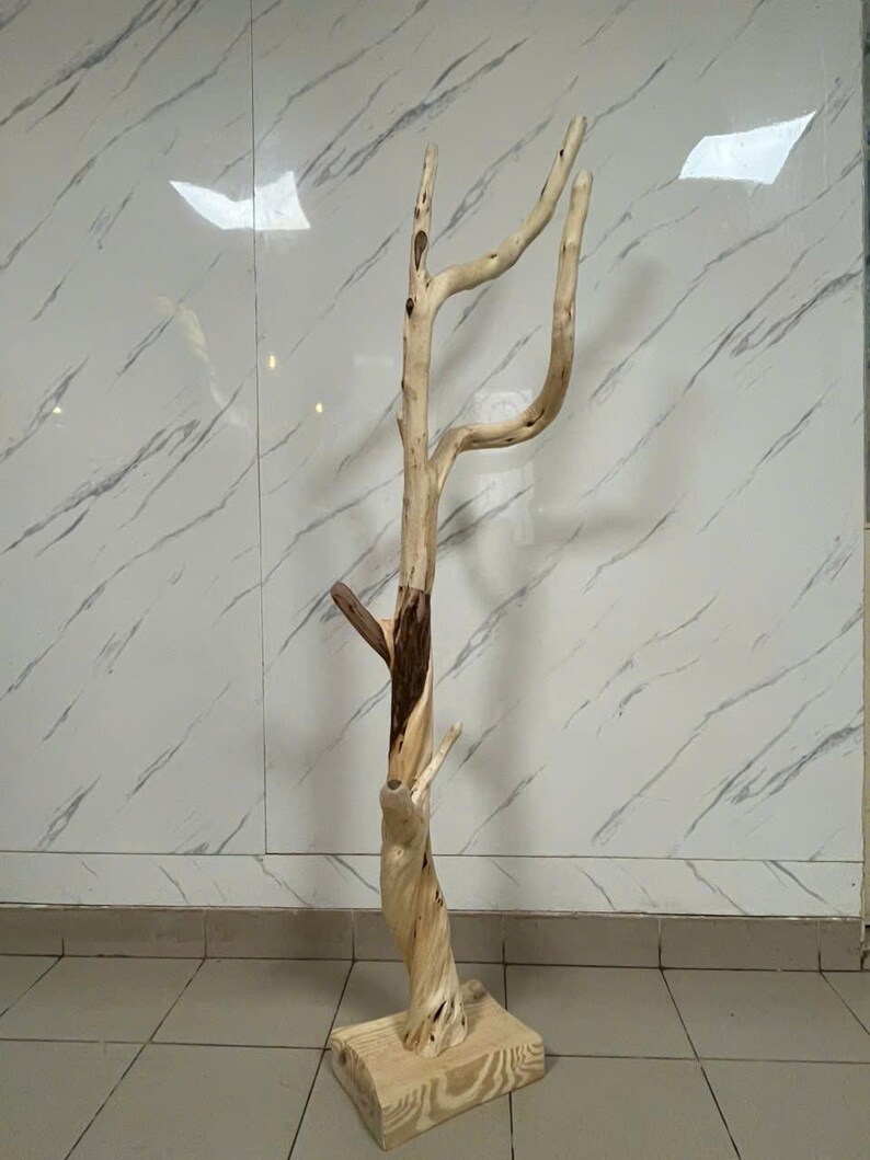 Free Standing Coat Rack Tree Branch Coat Hooks Natural Clothing Rack ...