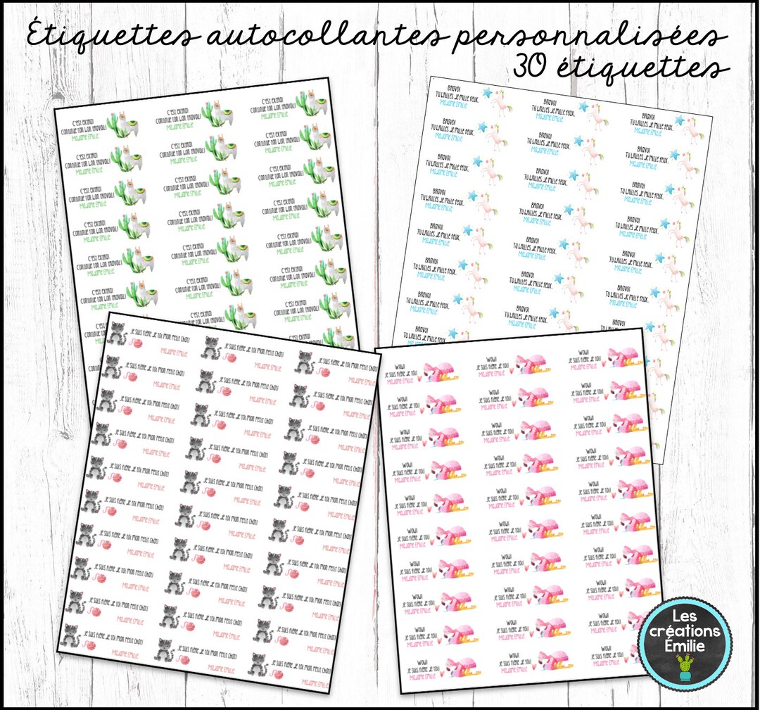 Custom Self-adhesive Labels 30 Labels - Etsy