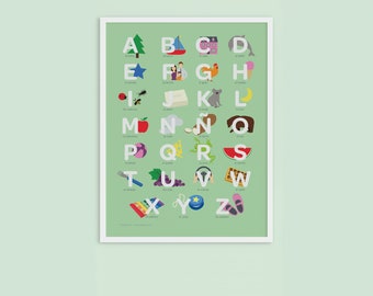 Spanish Alphabet Poster in Purple | Alfabeto Español | Spanish Language ...