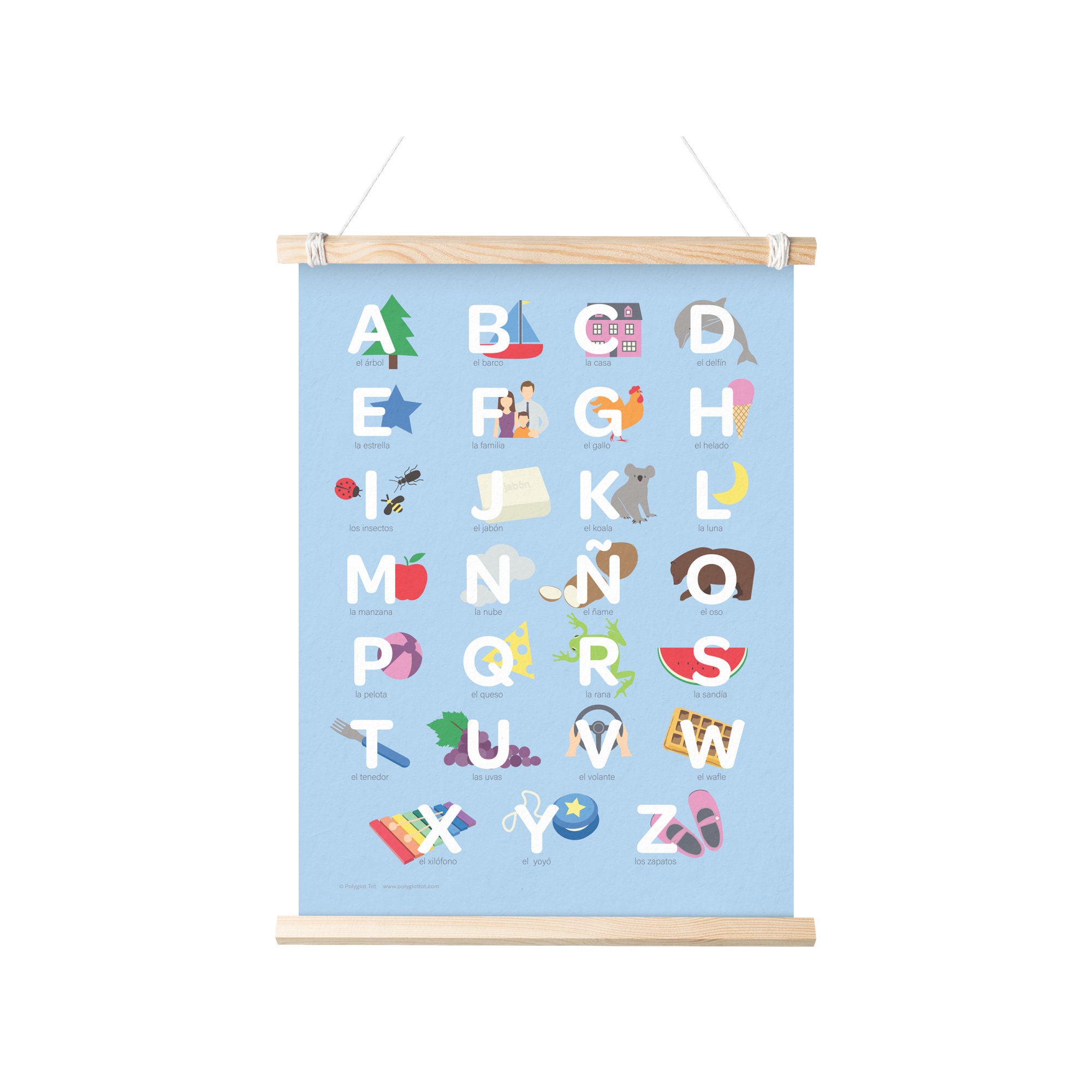 Spanish Alphabet Poster in Blue | Alfabeto Español | Spanish Language ...