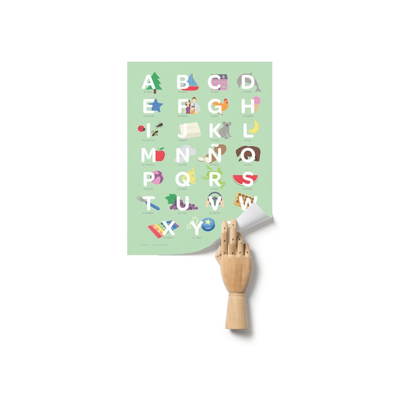 Spanish Alphabet Poster in Green | Alfabeto Español | Spanish Language ...