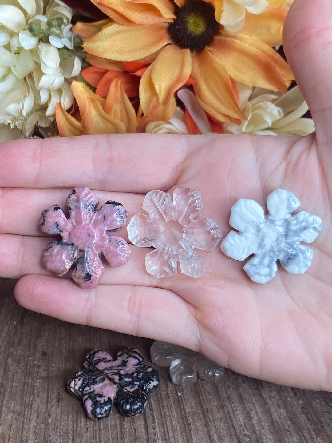 Crystal Snowflake, Crv401, Rhodonite Snowflake, Quartz Snowflake ...