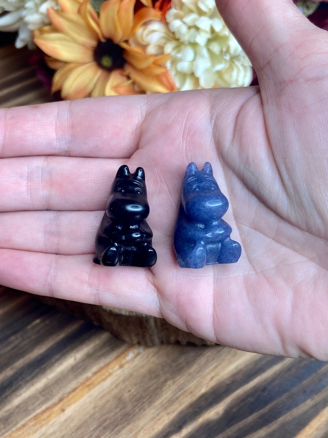 Mini Crystal Hippo, Crv188, Obsidian Hippo, Rose Quartz Hippo ...