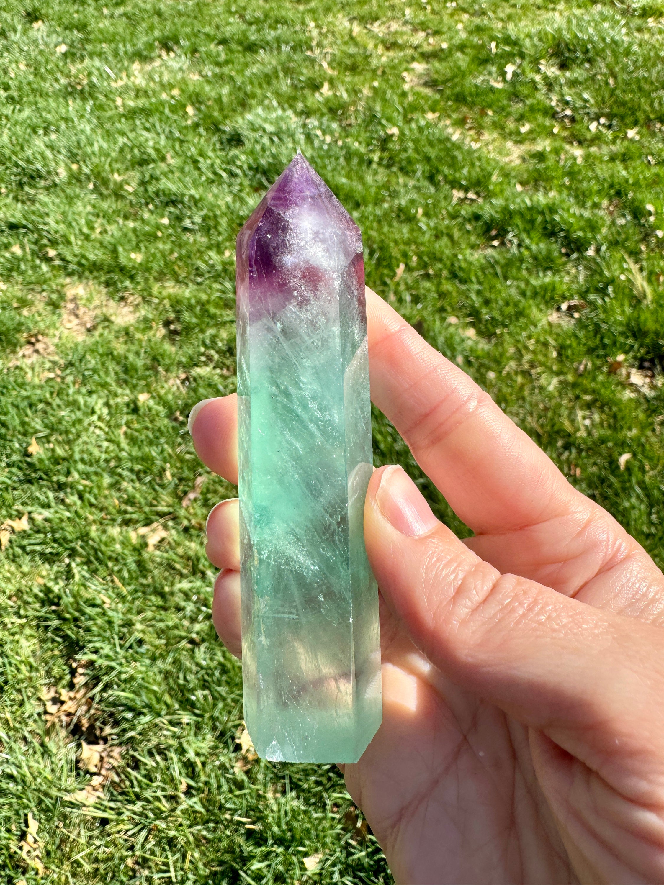 Watermelon Fluorite Tower, High Quality Crystal Point, Crystal Tower ...