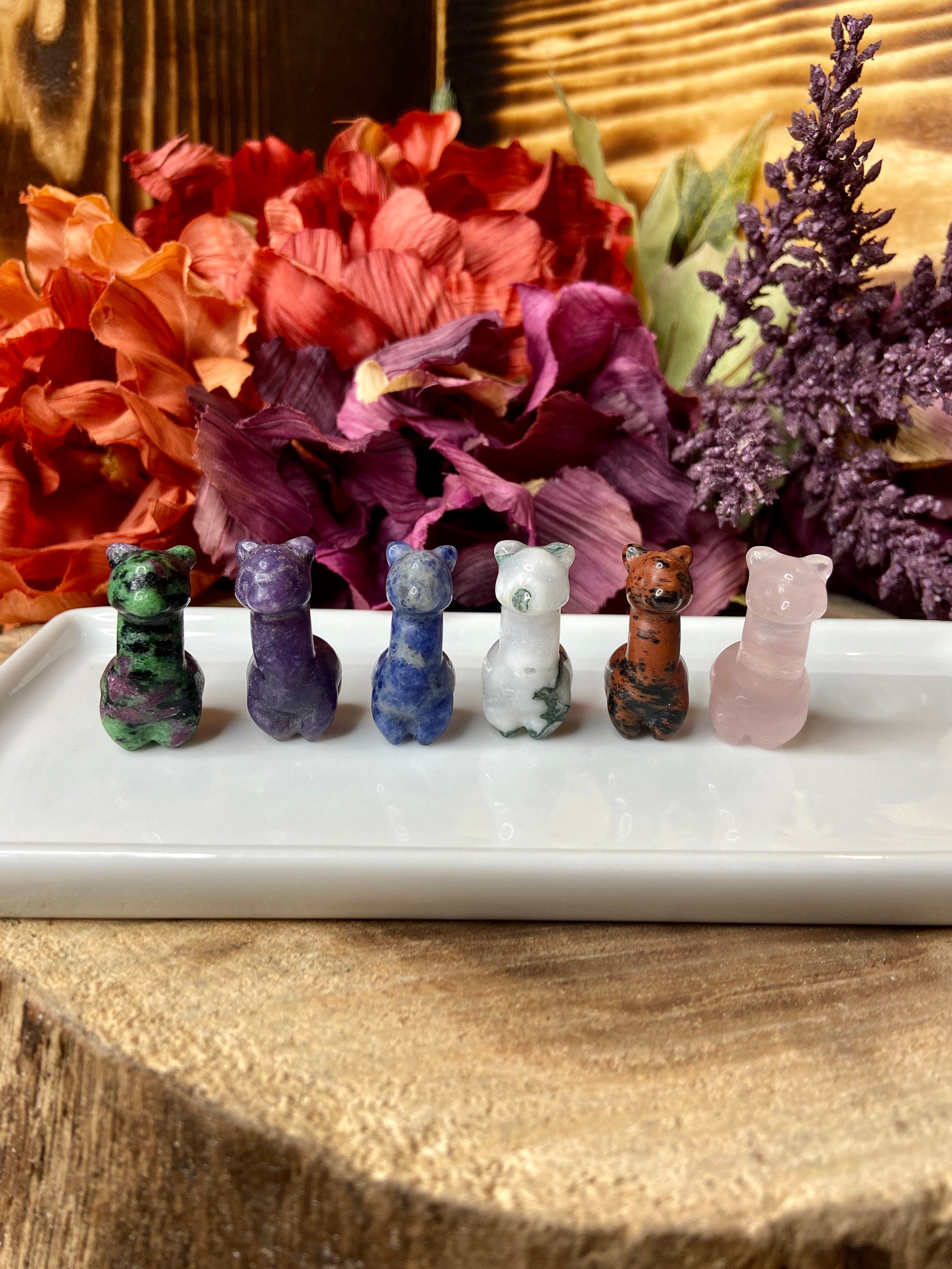 Mini Crystal Llama, Crv266, Rose Quartz Llama, Lepidoite Llama, Ruby ...