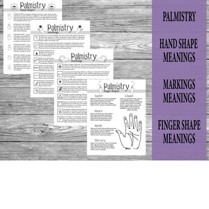 Palmistry Advanced Guide Pack, Palmistry Cheat Sheet, Palm Reading ...
