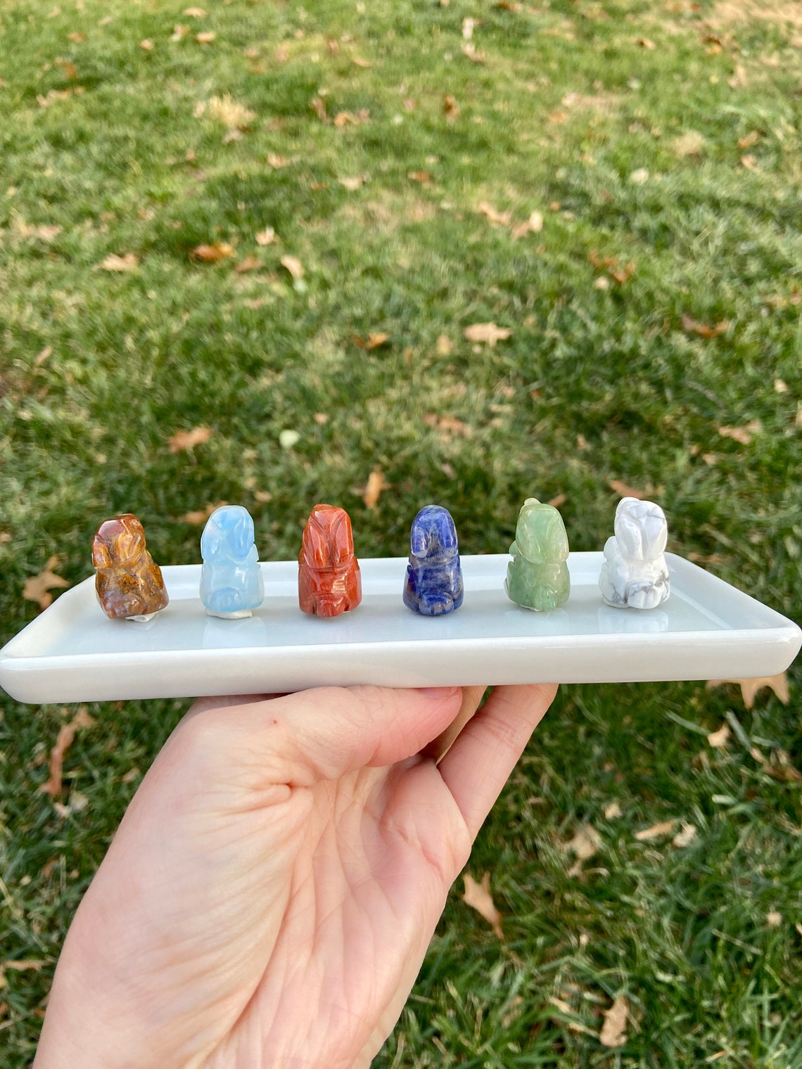 Mini Crystal Bunny Crv125 Mini Crystal Rabbit Howlite Bunny - Etsy