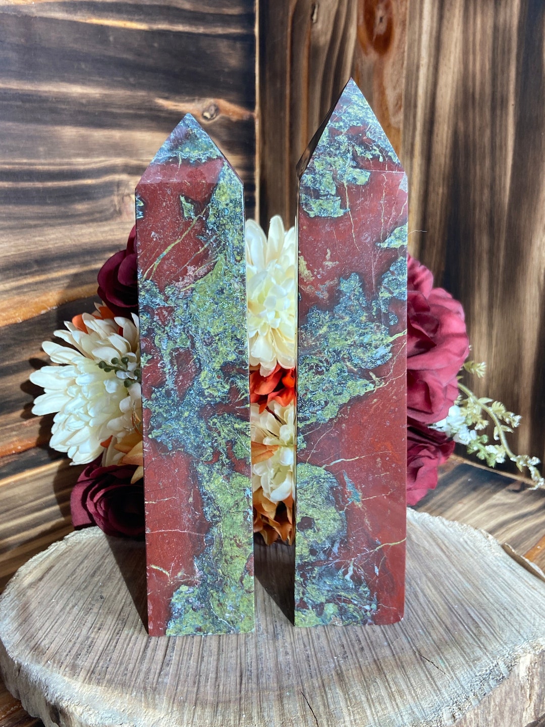Dragon Bloodstone Tower, Twr353, Large Dragon Bloodstone Point, Crystal ...